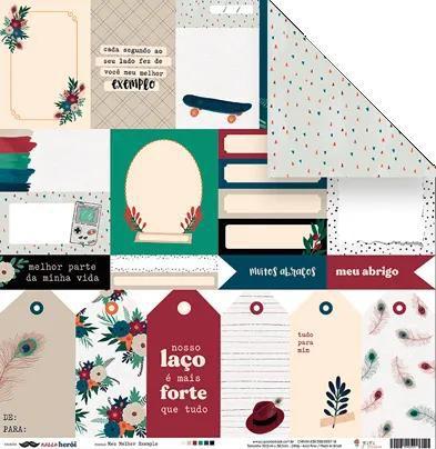 Folha para Scrapbook - Juju Scrapbook - Coleção Nosso Herói - Meu ...