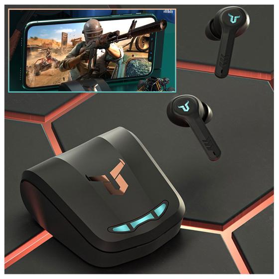 Fone Bluetooth TWS Sem Fio Wireless Gamer E-Sports LED Gaming Touch Com ...