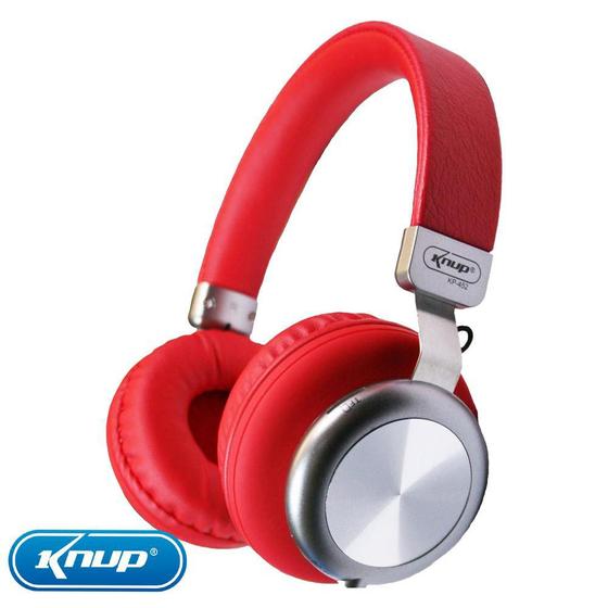 Fone de Ouvido Bluetooth 5.0 com Microfone Original Knup - Vermelho ...