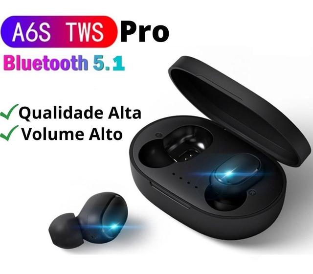 Fone De Ouvido Bluetooth Sem Fio A6s Com Nota Fiscal A6s Tws Fone