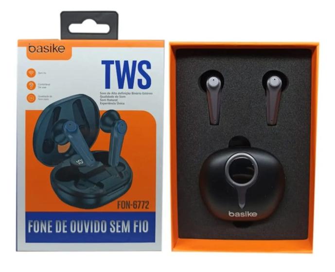 Fone De Ouvido Bluetooth Sem Fio Com Estojo Basike Fon-6772 - Headphone ...