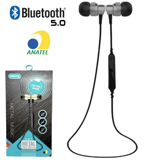 Fone de Ouvido Bluetooth Sem Fio NeckBand Inteligente Extra Bass ...