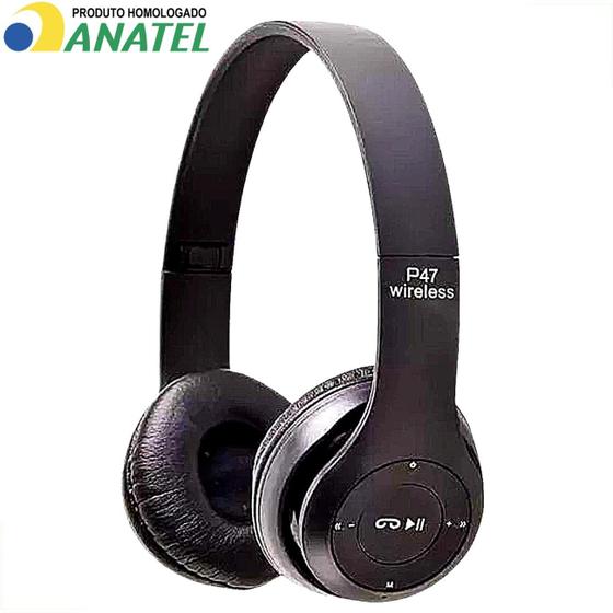 Fone De Ouvido Bluetooth Sem Fios Over Ear Barato Homologado Anatel