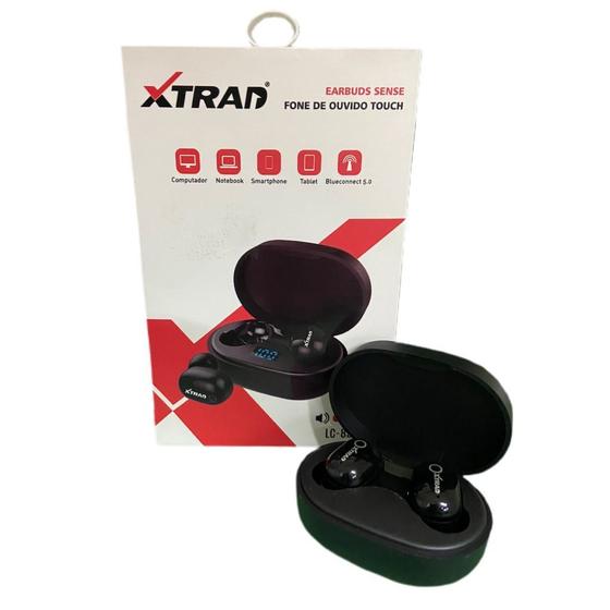 Fone De Ouvido Bluetooth Touch Earbuds Sense Xtrad LC-836 Preto - Fone ...