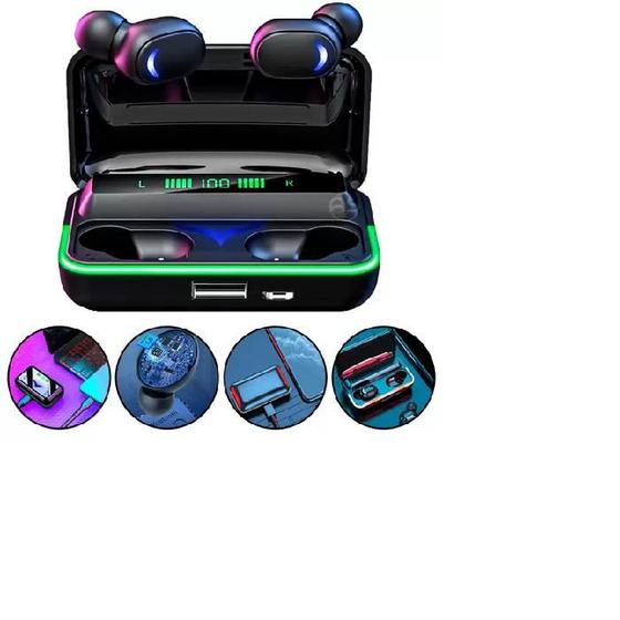 Fone de Ouvido Bluetooth Tws V5.1 Power Bank E10/ A-699 RGB - Altomex ...