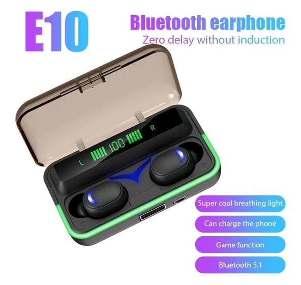 Fone De Ouvido E10 TWS Via Bluetooth Tws A Prova Dágua - ALTOMEX - Fone ...