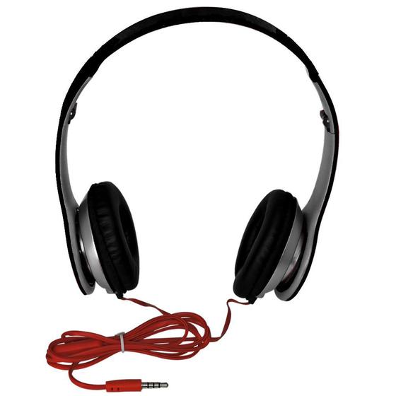 Fone de Ouvido Estéreo com Fio P2 - Preto - maxmidia - Fone de Ouvido ...
