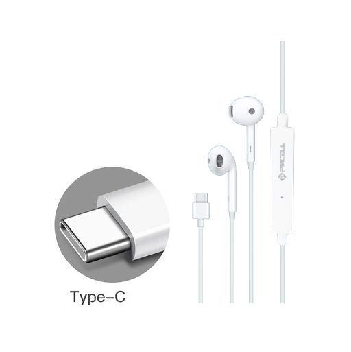 Fone de Ouvido Esterio TYPE C Tipo C USB com Microfone Branco - PM ...