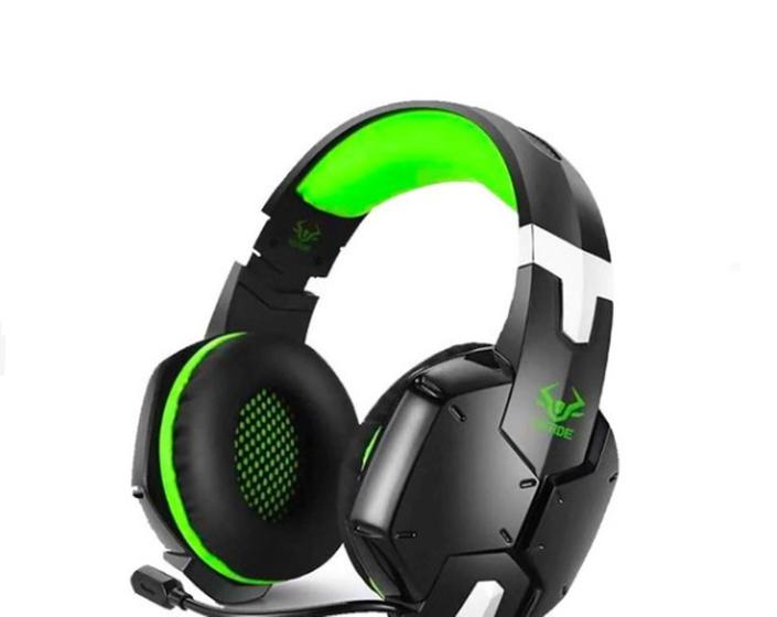 Fone De Ouvido Gamer Com Microfone Headset Ej-901 Preto Com Verde ...