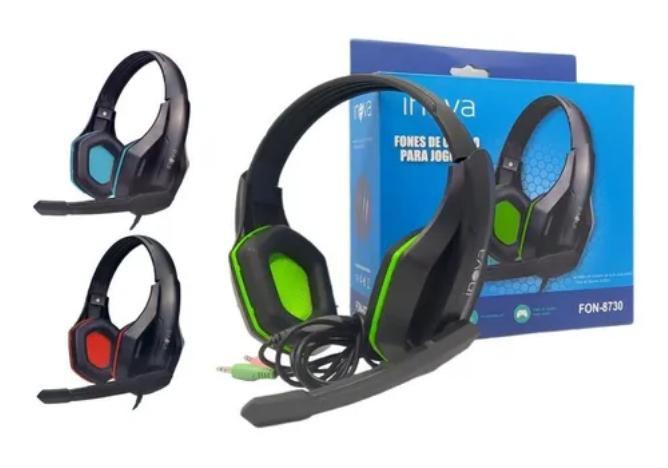 Fone De Ouvido Gamer Headset Inova Fon-8730 Com Microfone - Vermelho ...