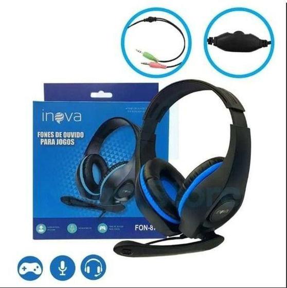 Fone de Ouvido Gamer Inova FON-8730 estéreo - Fone de Ouvido Gamer ...