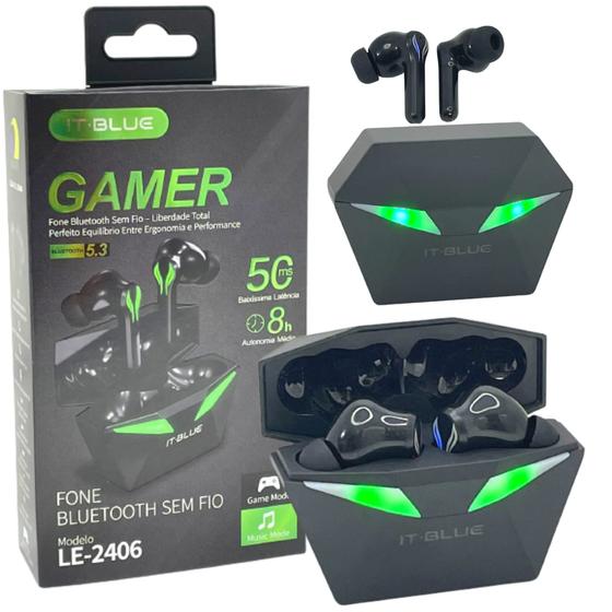 Fone De Ouvido Gamer Led Sem Fio Bluetooth 5.0 Com Microfone - IT-Blue ...