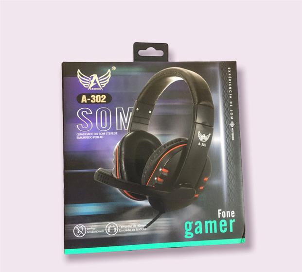 Fone de ouvido gamer p2 com microfone altomex A-302 default - A-302 SOM - Fone de Ouvido com Fio ...