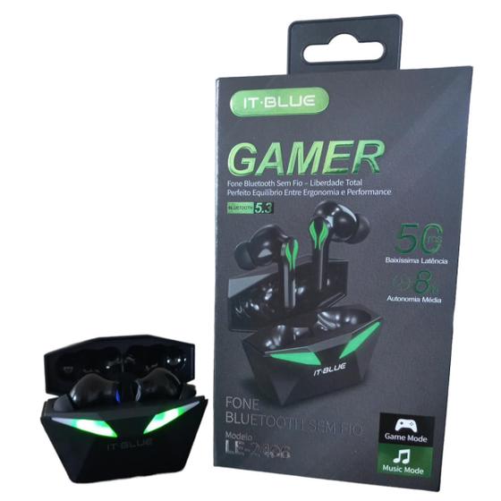Fone de Ouvido Gamer Sem Fio Bluetooth Profissional LE-2406 - IT-BLUE ...