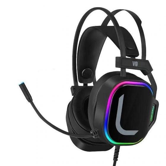 Fone De Ouvido Gamer V8 Headset Com Fio Usb Preto Led Rgb - Your ...