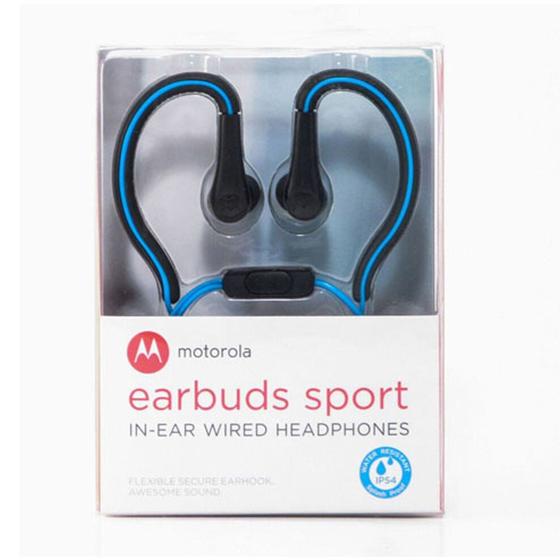 Fone De Ouvido Gancho Flexível Motorola Earbuds Com Microfone - Fone de ...