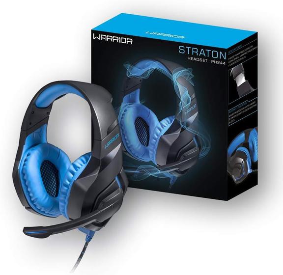 Fone De Ouvido Headset Com Led 2.0 Usb Azul Warrior - PH244 - Headset ...