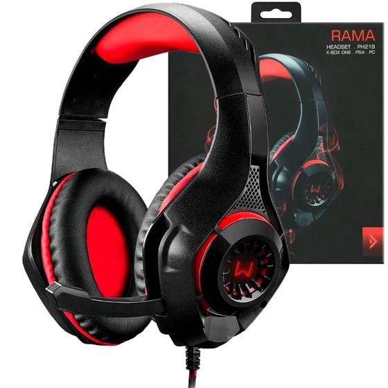 Fone de Ouvido Headset Gamer Warrior Rama USB P3/P2 Com LED PH219 ...