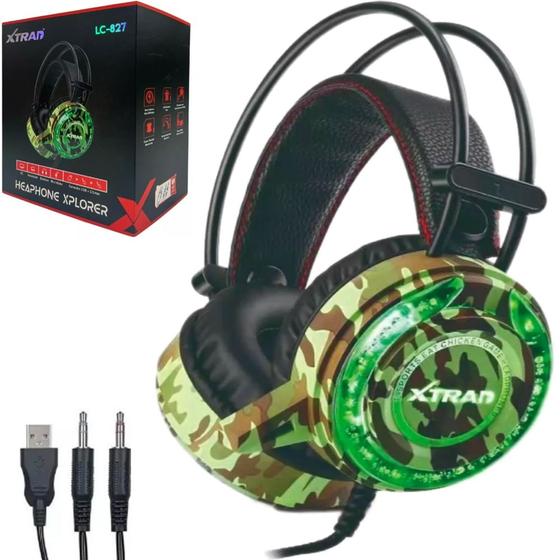 Fone de Ouvido Headset PC Gamer USB Over-Ear Led RGB - Xtrad - Headset ...