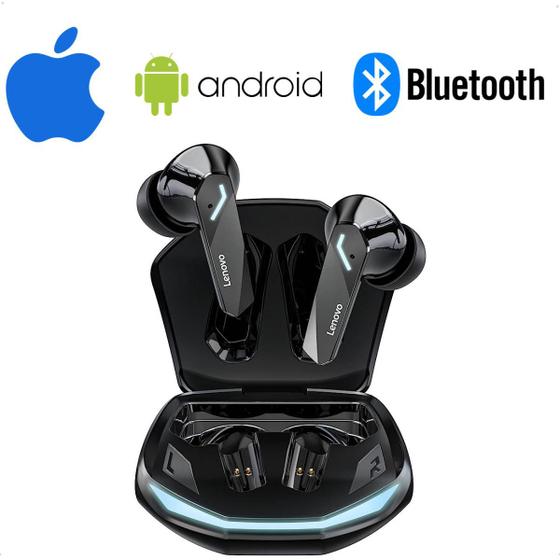 Fone De Ouvido In-ear Gamer Sem Fio Lenovo Thinkplus Gm2 Pro Preto Com ...
