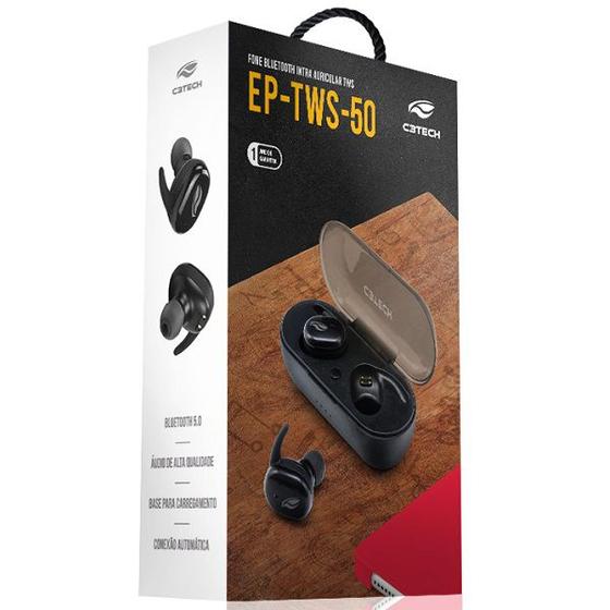 Fone de Ouvido INTRA Auricular EP-TWS-50BK Bluetoth 5 C3 TECH - C3TECH ...