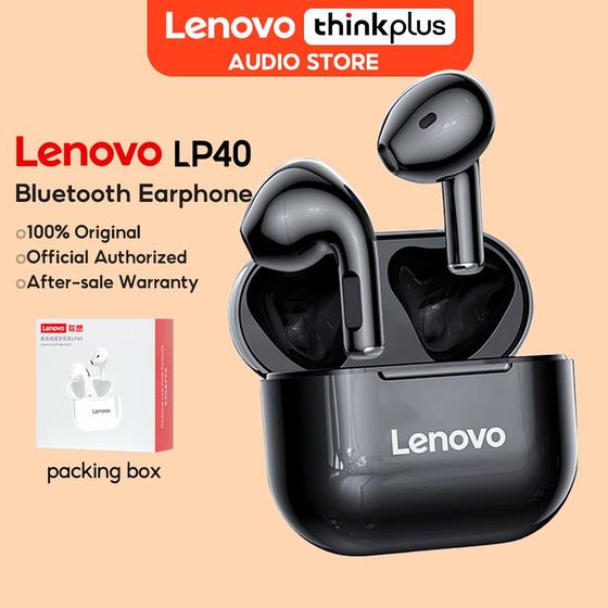Fone de Ouvido LP40 in-ear sem fio Bluetooth Lenovo LivePods LP40 - Fone de Ouvido Bluetooth ...