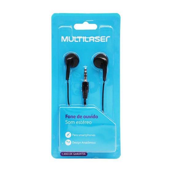 Fone de Ouvido Multilaser PH312, P2 3.5mm, Som Estéreo, Preto - Fone de ...