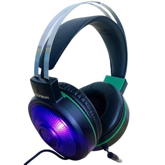 Fone De Ouvido Over-Ear Gamer Com Luz Rgb Led Pc Games - Kapbom ...