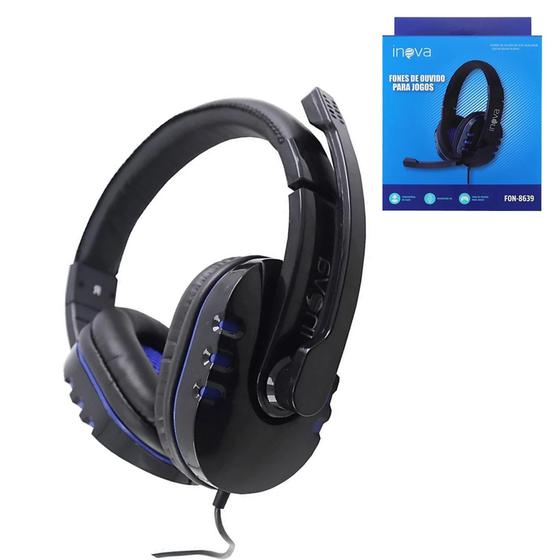 Fone de Ouvido para Jogos Inova FON-8639 estéreo para Gamer Conector P2 ...