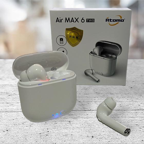 Fone de ouvido sem fio ÁTOMO AIR MAX 6 (BRANCO) - Fone de Ouvido ...