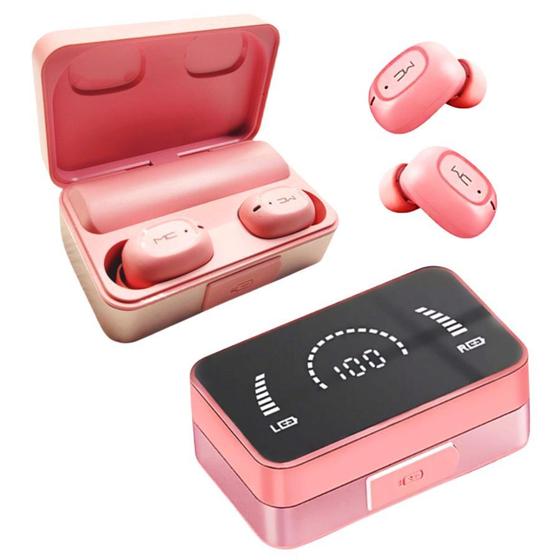 Fone de Ouvido sem Fio Bluetooth Feminino Rosa TWS de Alta Qualidade de ...