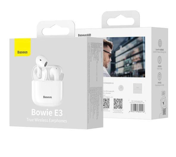 Fone de Ouvido Sem Fio Bluetooth TWS Baseus Bowie E3 Branco - Fone de ...