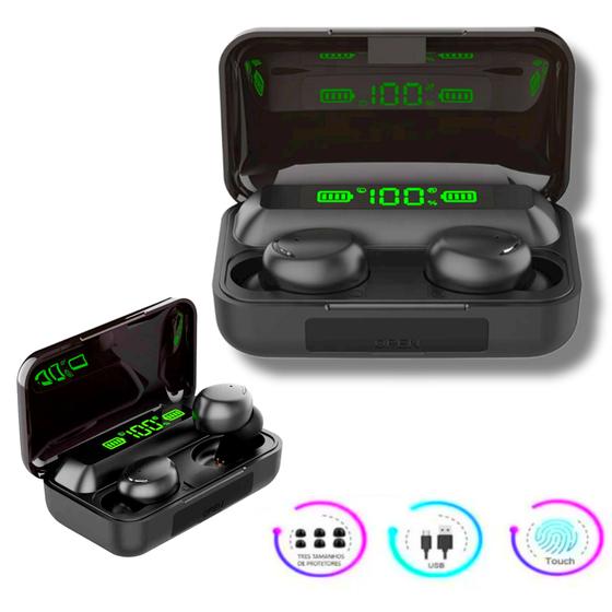 Fone De Ouvido Sem Fio Bluetooth Tws F9-5 Led Original - Fone de Ouvido ...
