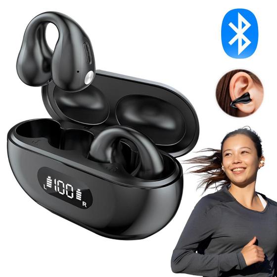 Fone de Ouvido Sem Fio Earcuffs Bluetooth 5.3 Esporte Gancho Tws ...
