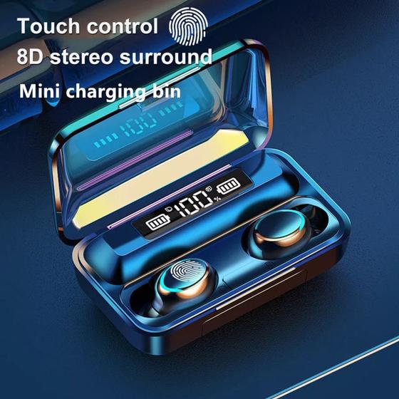 Fone De Ouvido Sem Fio F9 Tws Bluetooth 5 0 Power Bank Fone De Ouvido