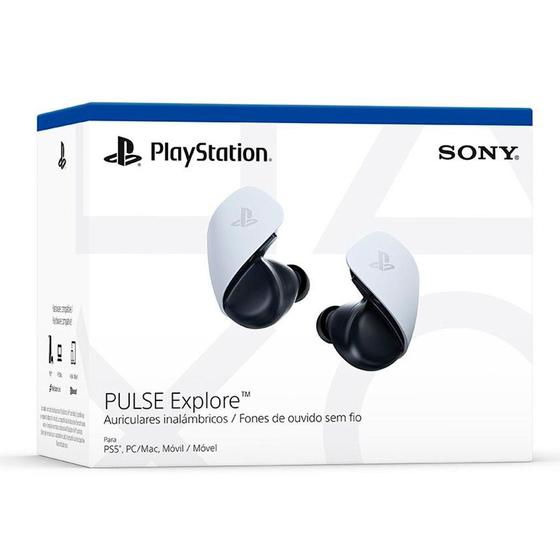 Fone de Ouvido Sem Fio Gamer Sony Pulse Explore PC PS5 Branco - CFI ...