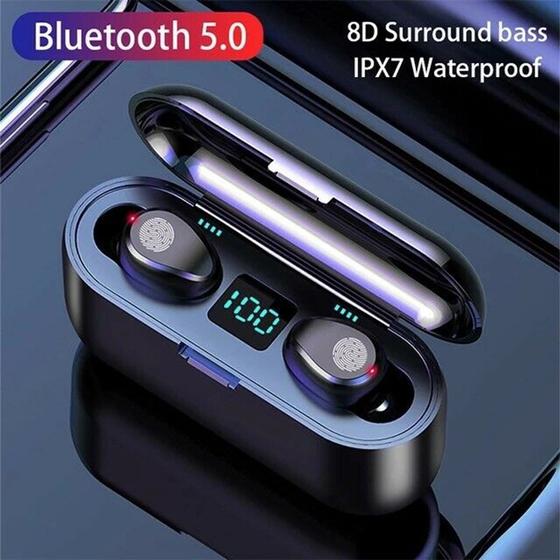 Fone De Ouvido Sem Fio Novo Tws F9 Bluetooth 5 1 Display Led F9 Tws