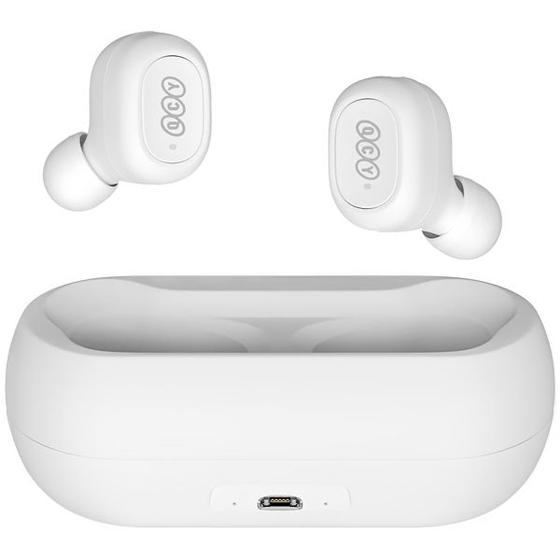 Fone de Ouvido Sem Fio QCY T1C QCY-T1C com Bluetooth e Microfone - Branco - Fone de Ouvido ...