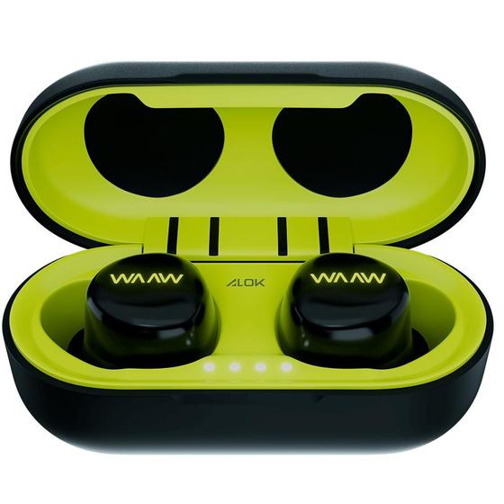 Fone de Ouvido Sem Fio WAAW by Alok MOB 100EB, Bluetooth TWS, Com ...