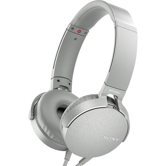 Fone de Ouvido Sony MDR-XB550AP Branco Headphone Headset Com Microfone ...