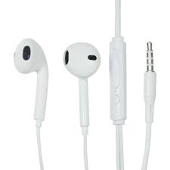 Fone de Ouvido Stereo Para Celular Universal Cabo p2 Headset Branco ...