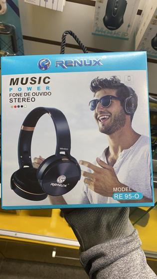 Fone de Ouvido Stereo Renux Sem fio RE 95-O - Fone de Ouvido Bluetooth ...