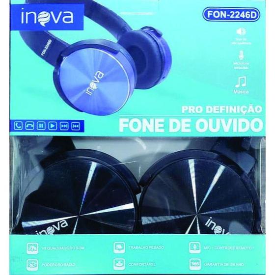 Fone de Ouvido Wireless Bluetooth Inova Pro Definição Microfone - Fone ...