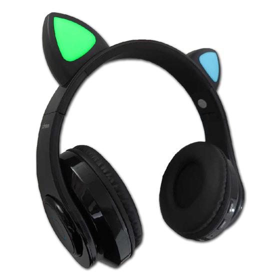Fone Headset Bluetooth Orelha Gato Led Games Preto Cód. 1193 - XTRAD ...
