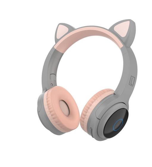 Fone Headset Bluetooth Sem Fio Orelha Gato Led Gamer Lc856 - Xtrad ...