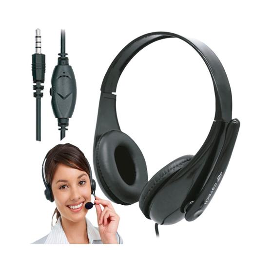 Fone Headset Com Microfone Home Office Call Center Microfone Flexível ...