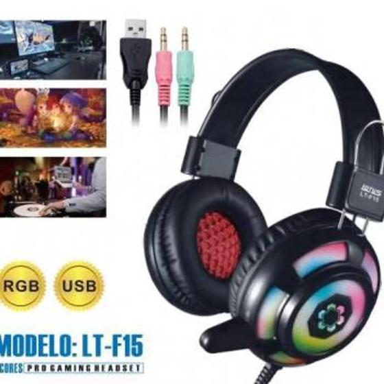 Fone headset gamer retro com iluminação rgb - microfone lt-f15 - lotus ...