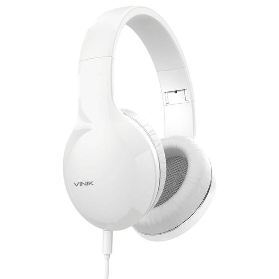 Fone headset go tune branco com microfone cabo 1.2m plug p2 estereo p3 ...