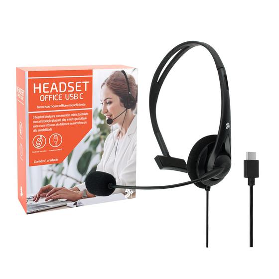 Fone Headset Home Office Telemarketing Pc Not Usb Tipo C - 5+ - Headset ...