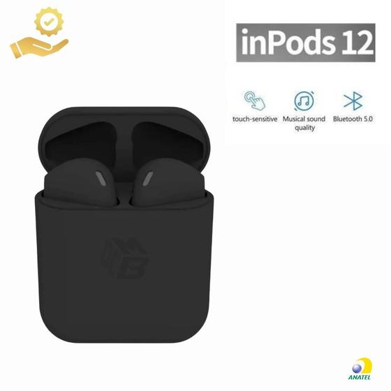 Fone Sem Fio InPods 12 Colors Bluetooth V5.0 Android iOS TWS - Impods ...